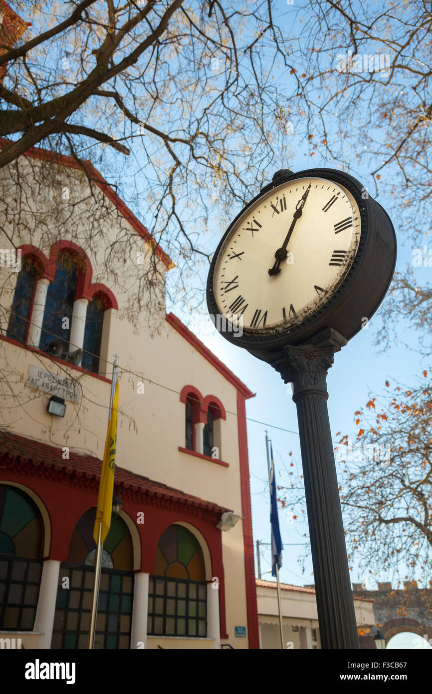Street clock in a town square Stock Photo - Alamy