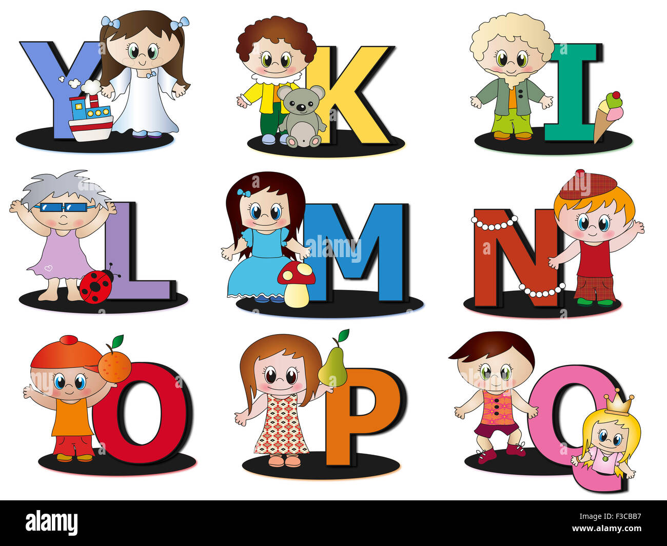 Children learning alphabet hi-res stock photography and images - Alamy