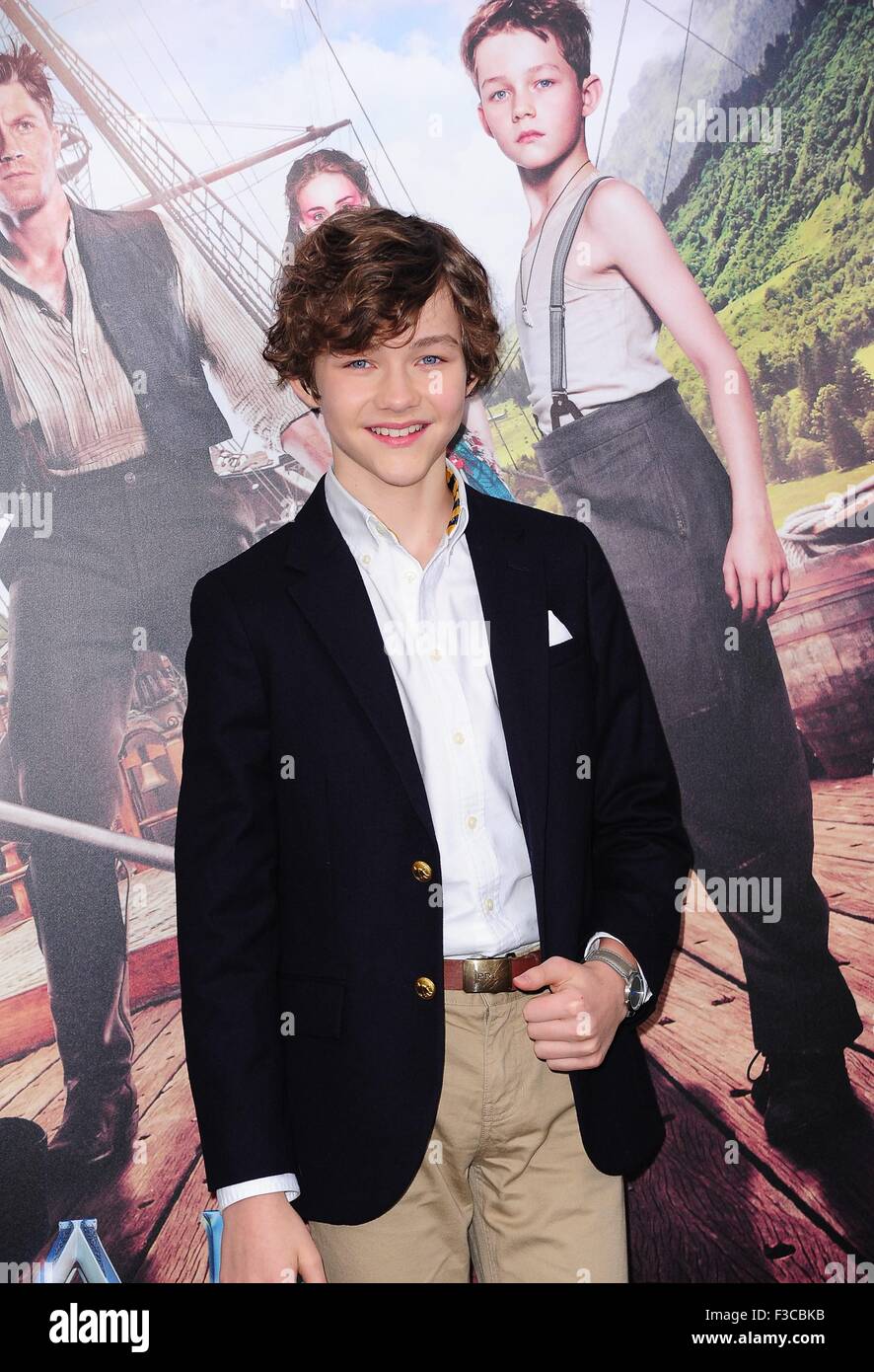 New York, NY, USA. 4th Oct, 2015. Levi Miller at arrivals for PAN ...
