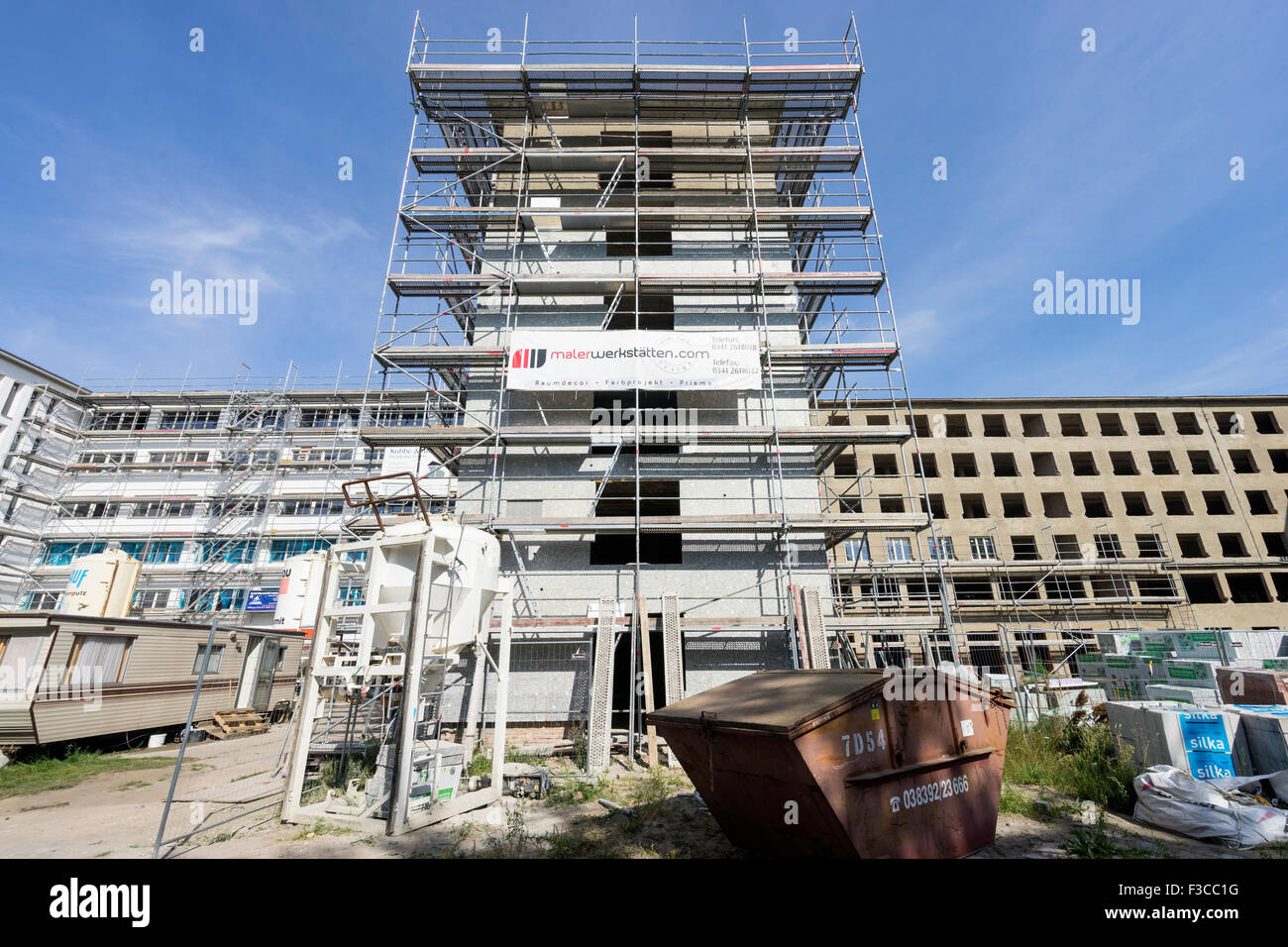 Renovation into modern apartments of Nazi era buildings at former ...