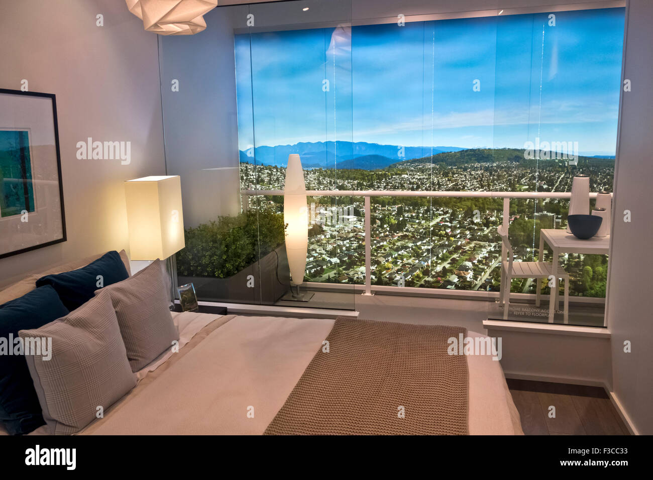 Sample bedroom in one of the display apartment units for the Amazing ...