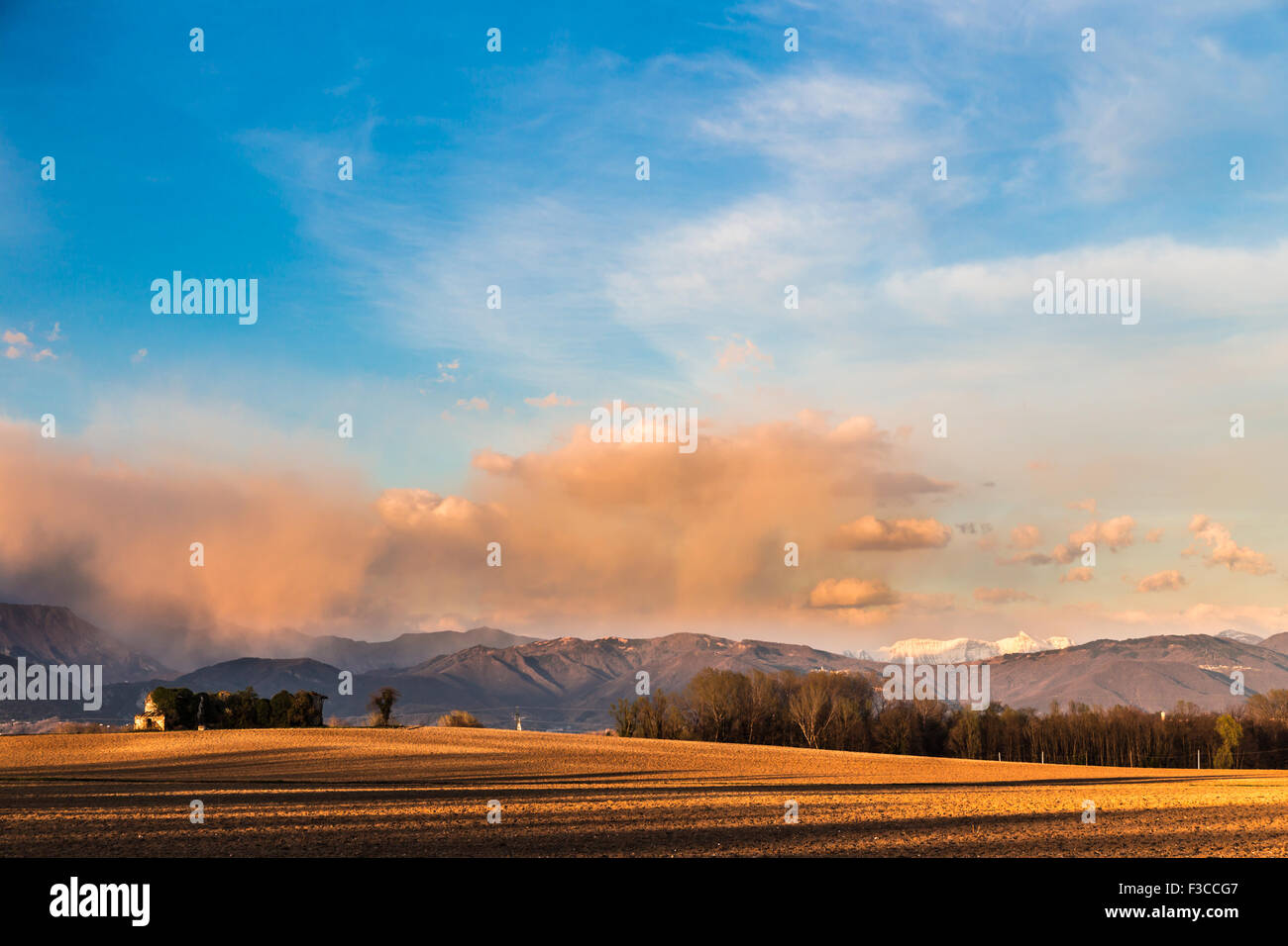 an abandoned and ruined farm in the fields of Italy Stock Photo - Alamy