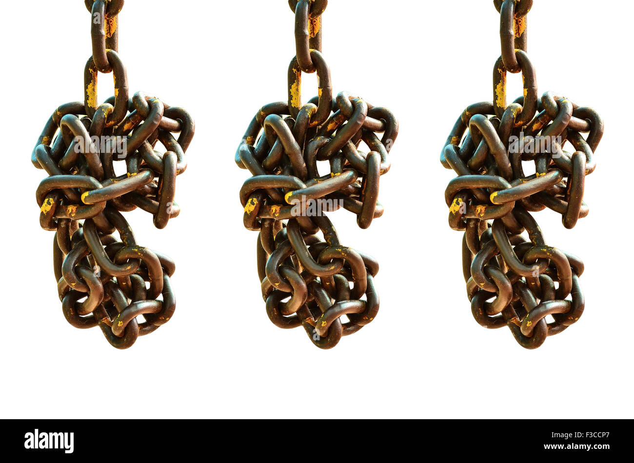 Old chain on white background Stock Photo - Alamy