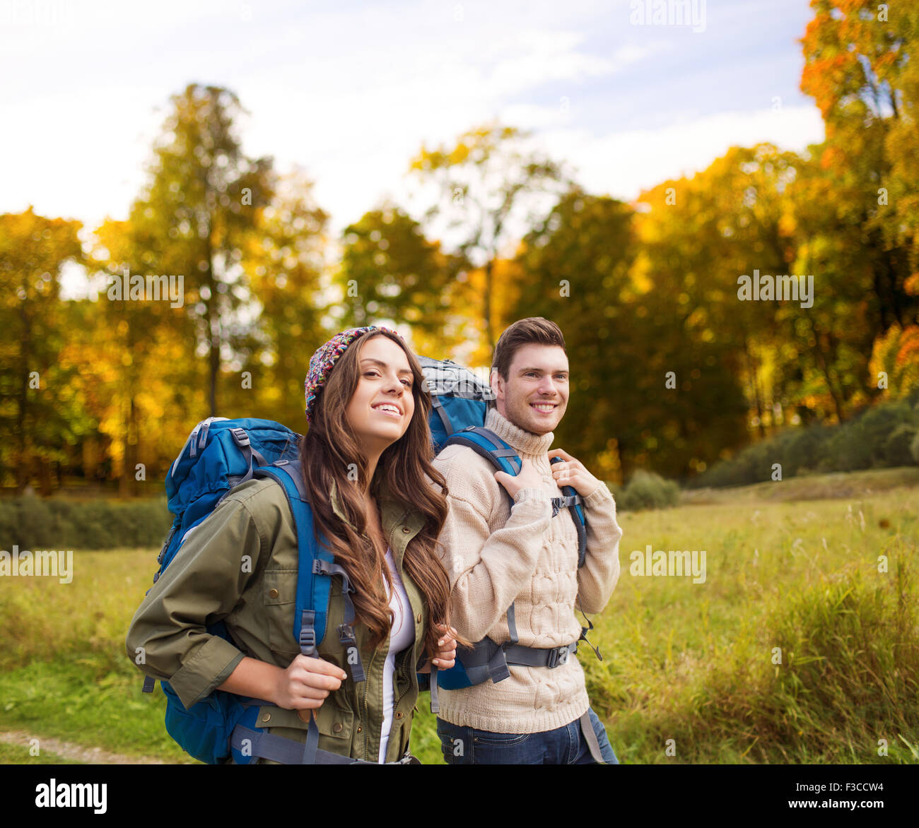 Beautiful tourist backpacks hi-res stock photography and images - Alamy
