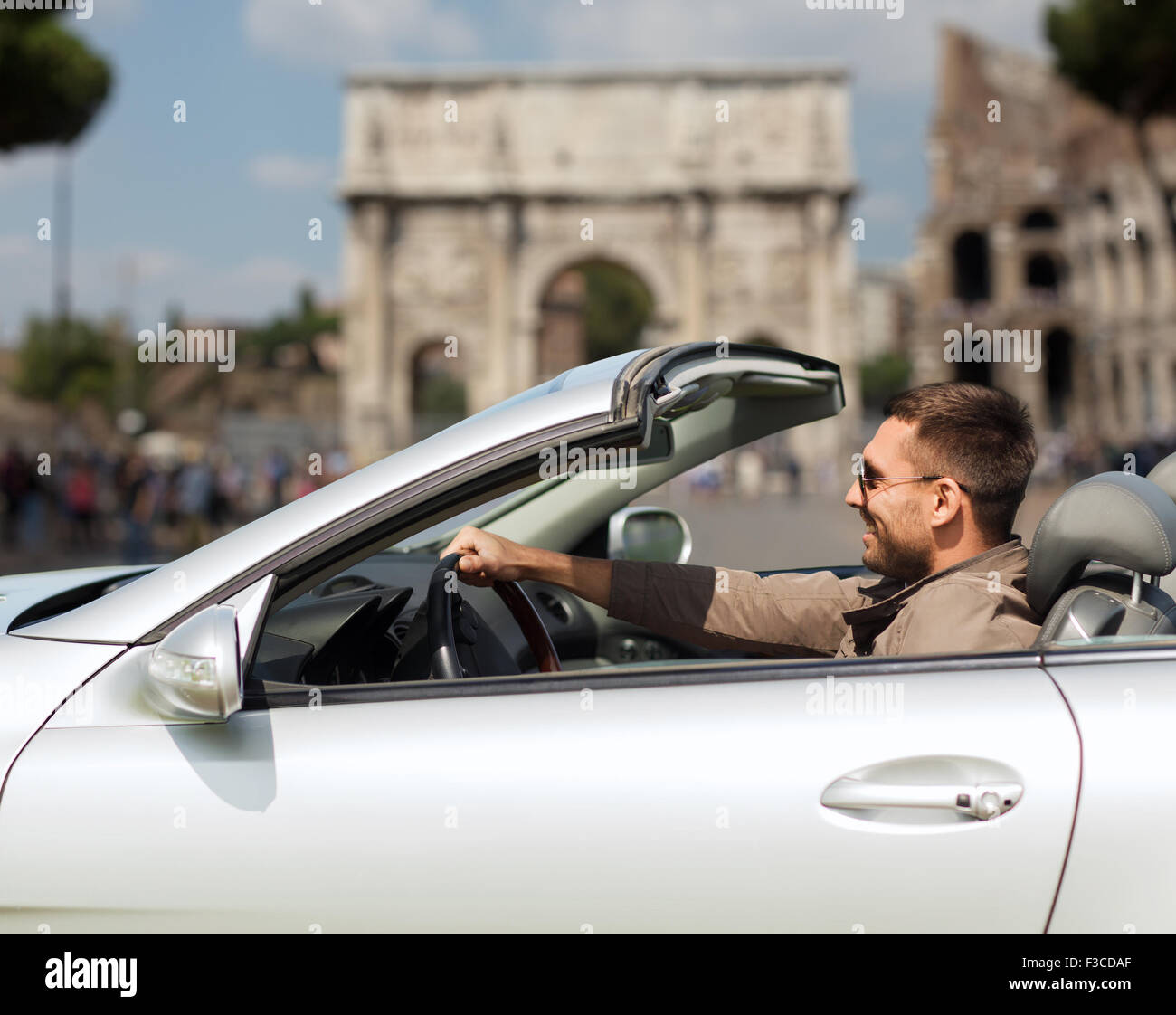 Driving car rome hi-res stock photography and images - Alamy