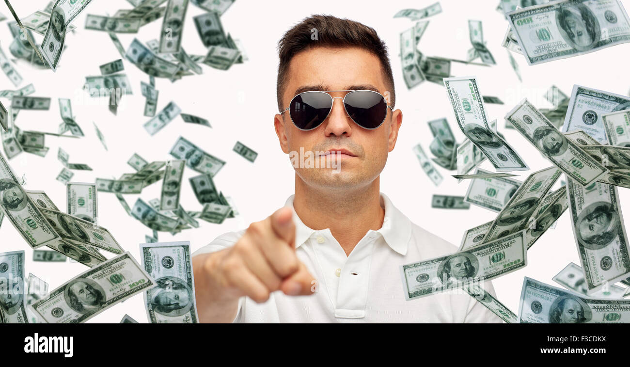 Man pointing finger money isolated hi-res stock photography and images ...