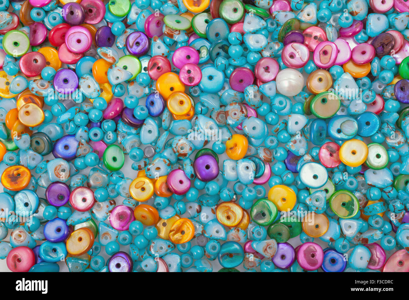 Colorful beads isolated on white background Stock Photo - Alamy