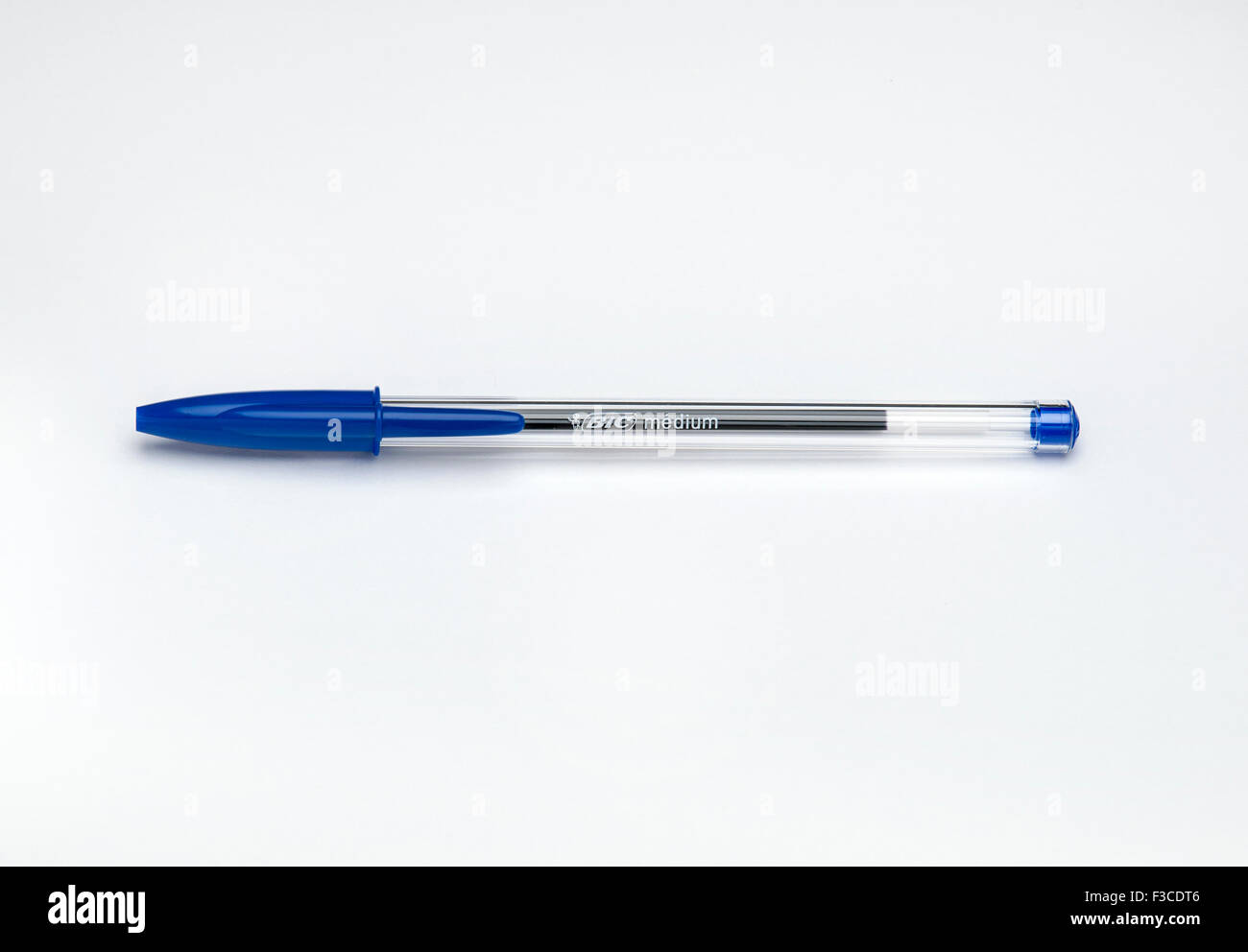 Bic Crystal Blue Pen on white background Stock Photo - Alamy