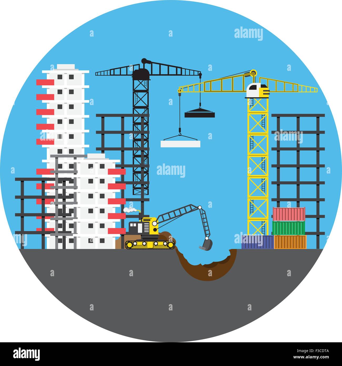 Construction project, vector Stock Vector Image & Art - Alamy