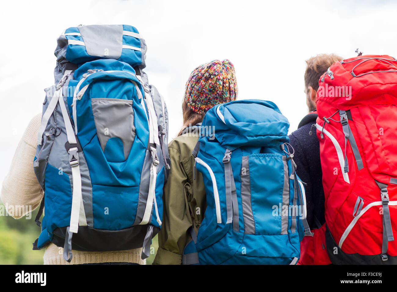 Back view hikers backpacks hi-res stock photography and images - Alamy