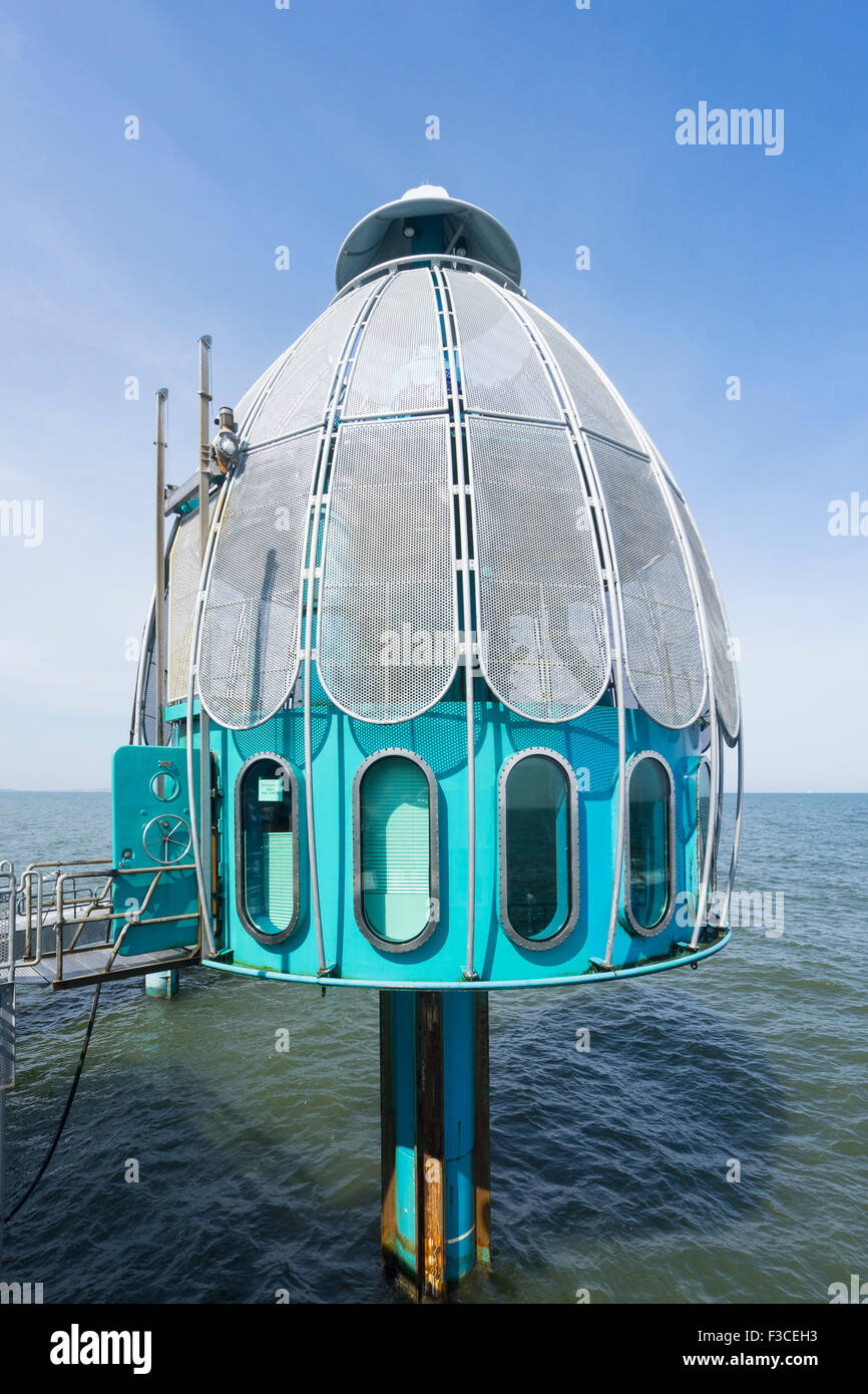Diving Gondola underwater observation bell on pier at Selling on Rugen ...