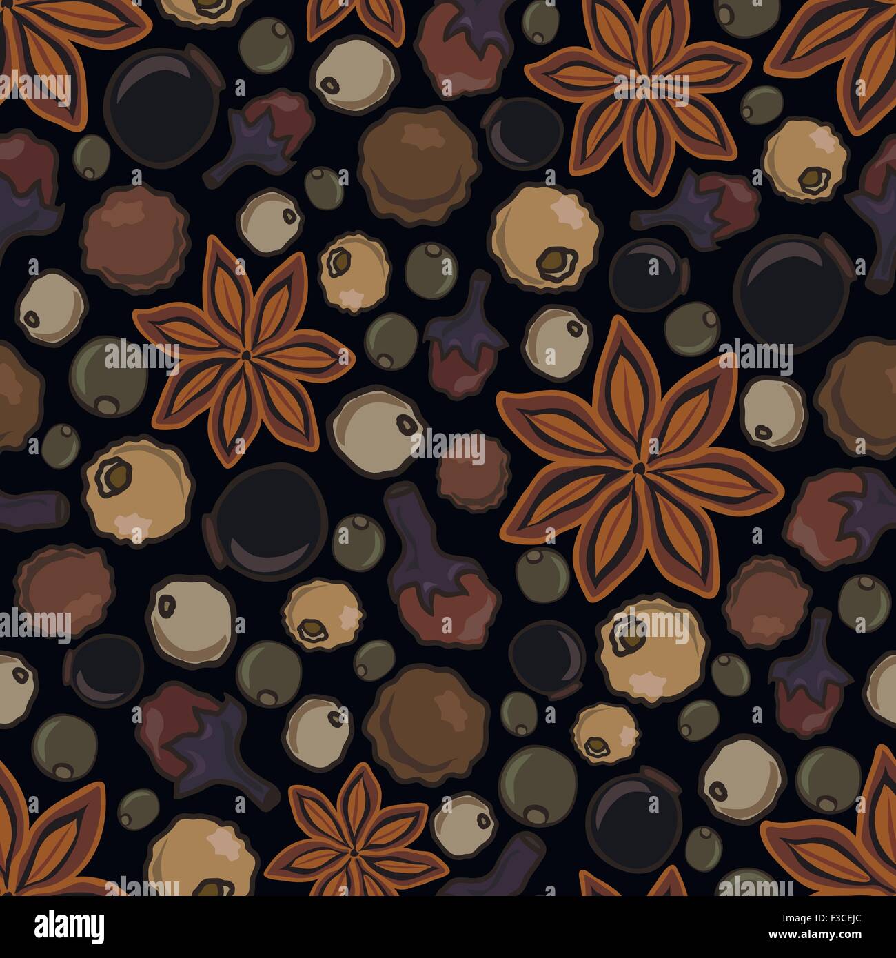 Cooking herbs spices seamless Stock Vector Images - Alamy