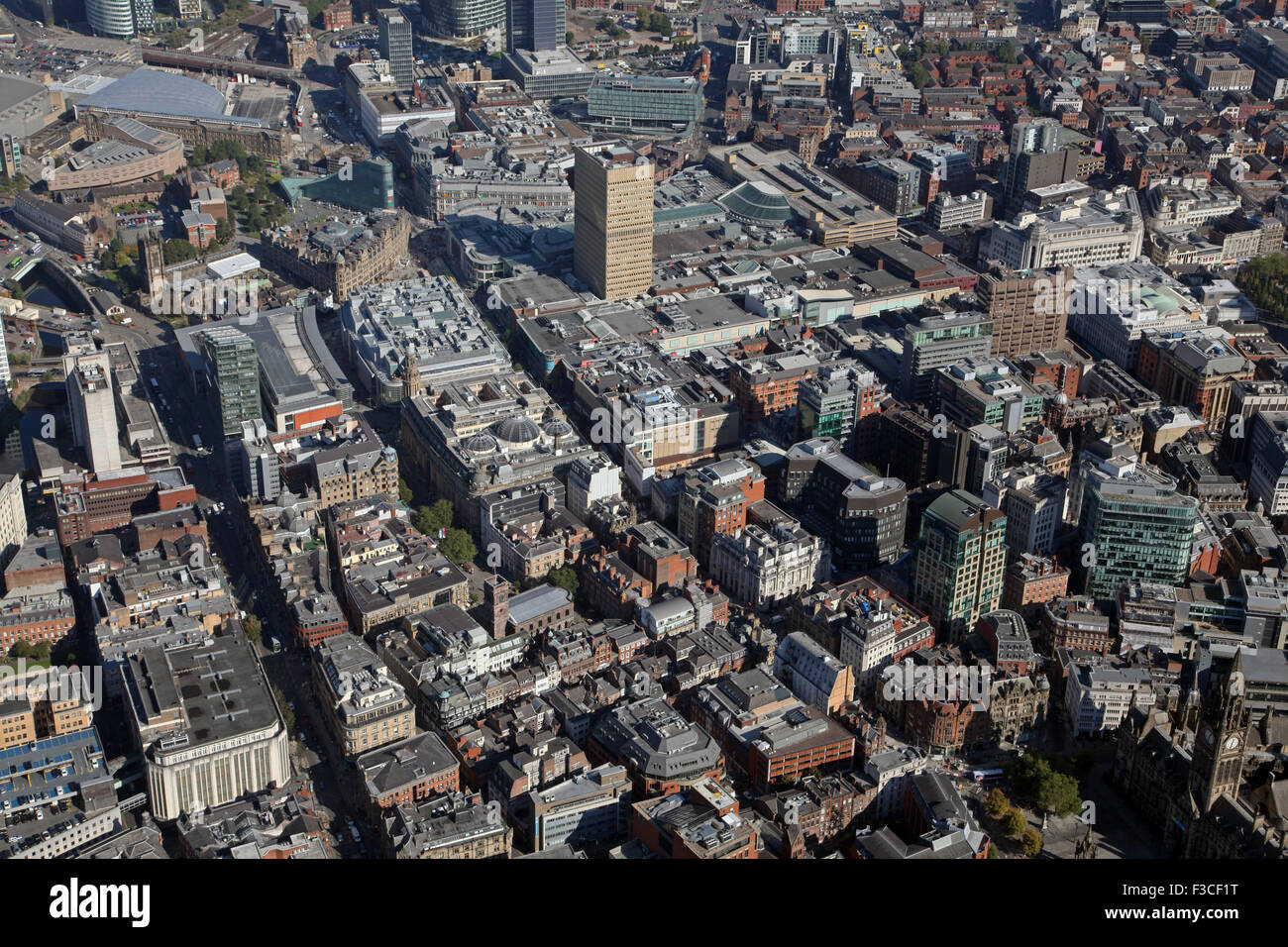 aerial view of Manchester city centre, UK Stock Photo - Alamy