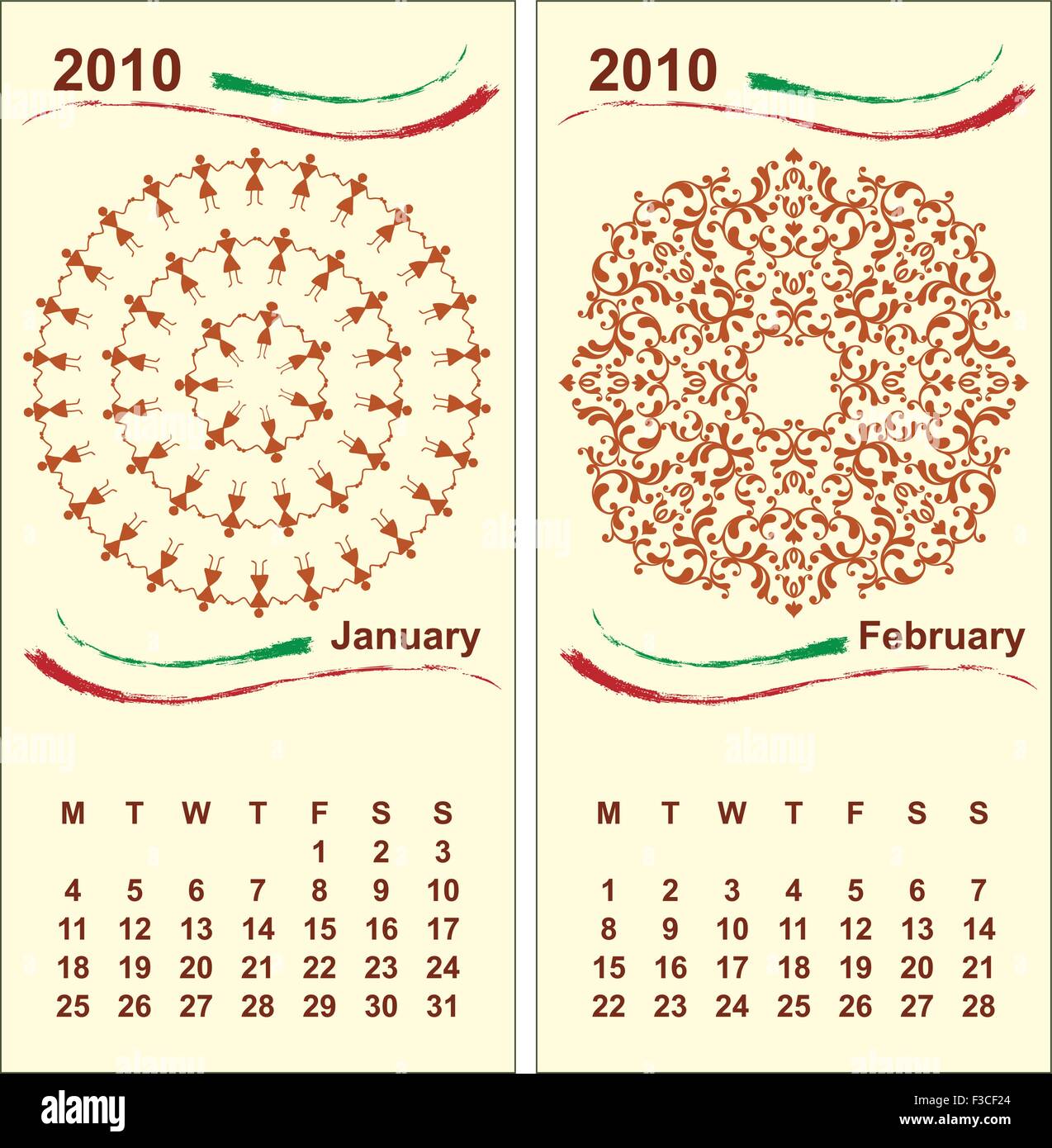 Calendar Design 2010 Vector Art Stock Vector Image & Art - Alamy