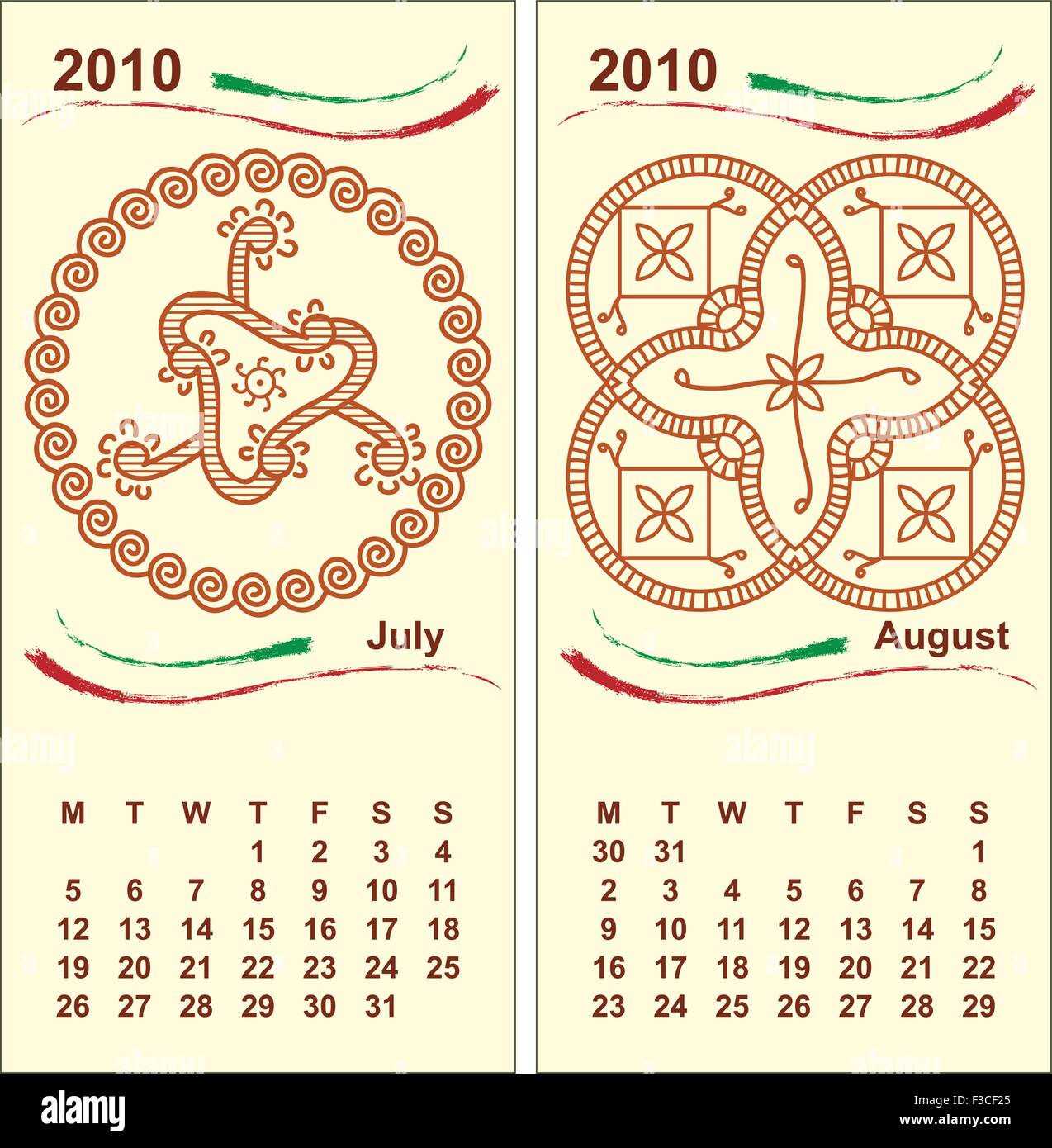 Calendar Design 2010 Vector Art Stock Vector Image & Art - Alamy