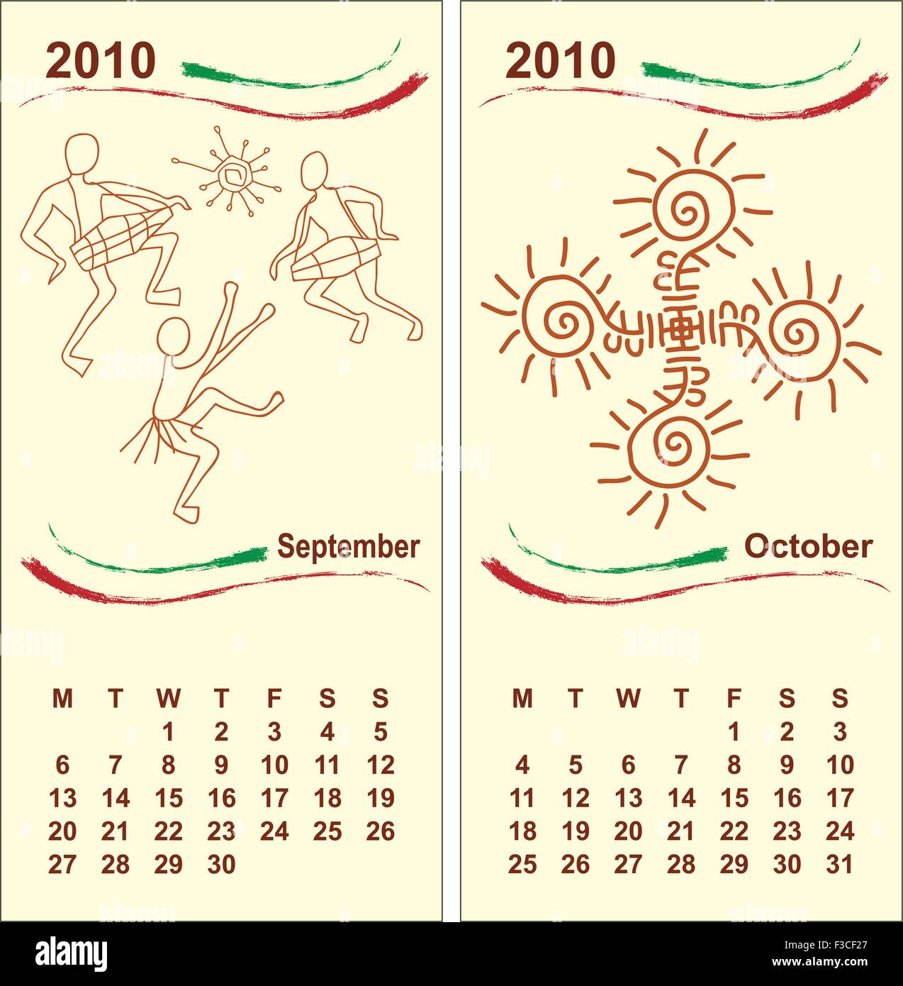 Calendar Design 2010 Vector Art Stock Vector Image & Art - Alamy