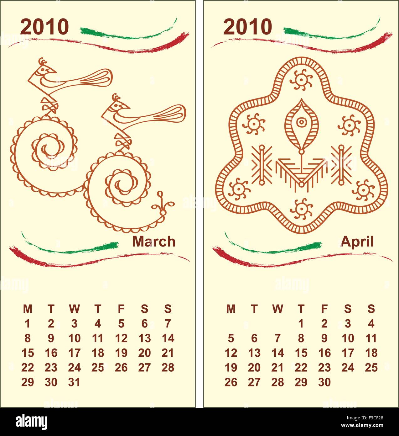 Calendar Design 2010 Vector Art Stock Vector Image & Art - Alamy