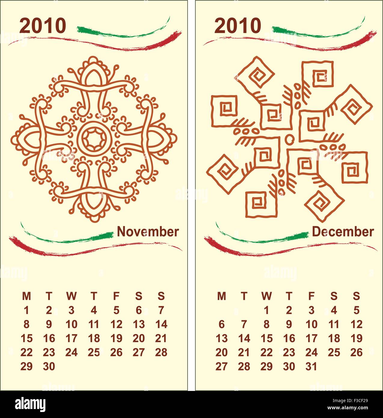 Calendar Design 2010 Vector Art Stock Vector Image & Art - Alamy