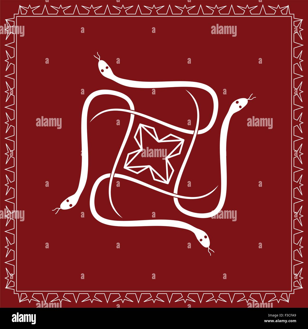 Folk Snake, Tribal Design, Motif, Wall Painting Vector Art Stock Vector ...