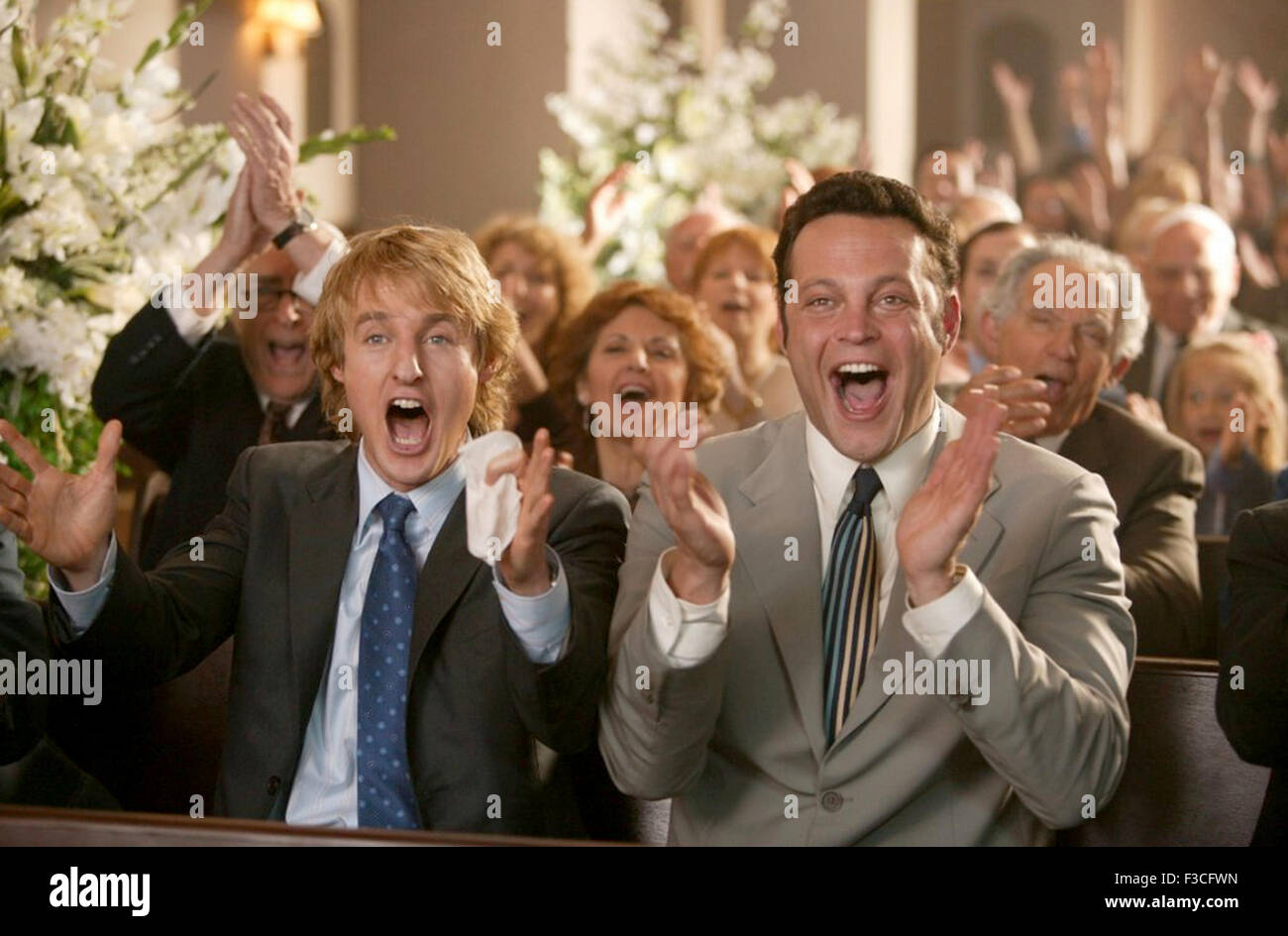 WEDDING CRASHERS 2005 New Line Cinema film with Vince Vaughn at right ...