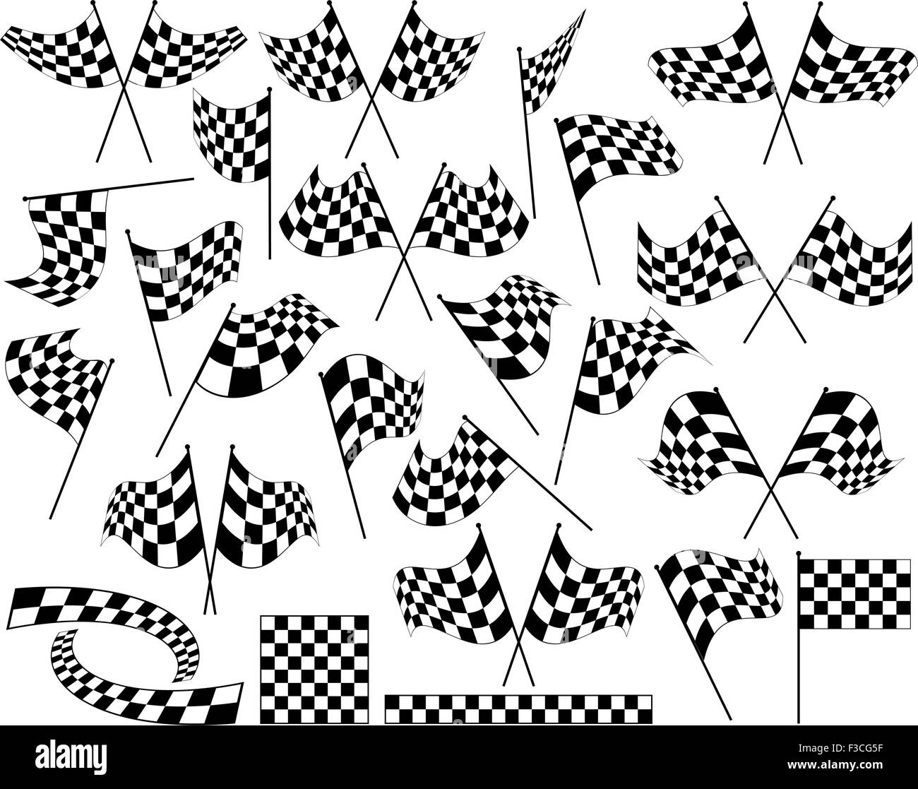 Race Flag Various Designs, Vinyl Ready Vector Art Stock Vector Image ...