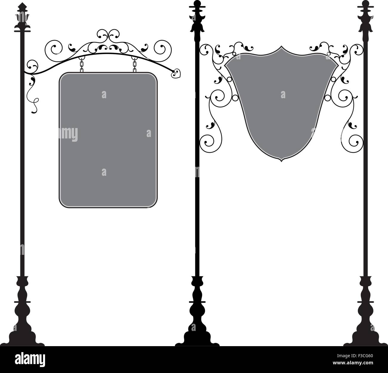 Wrought Iron Signage Vector Art Stock Vector Image & Art - Alamy