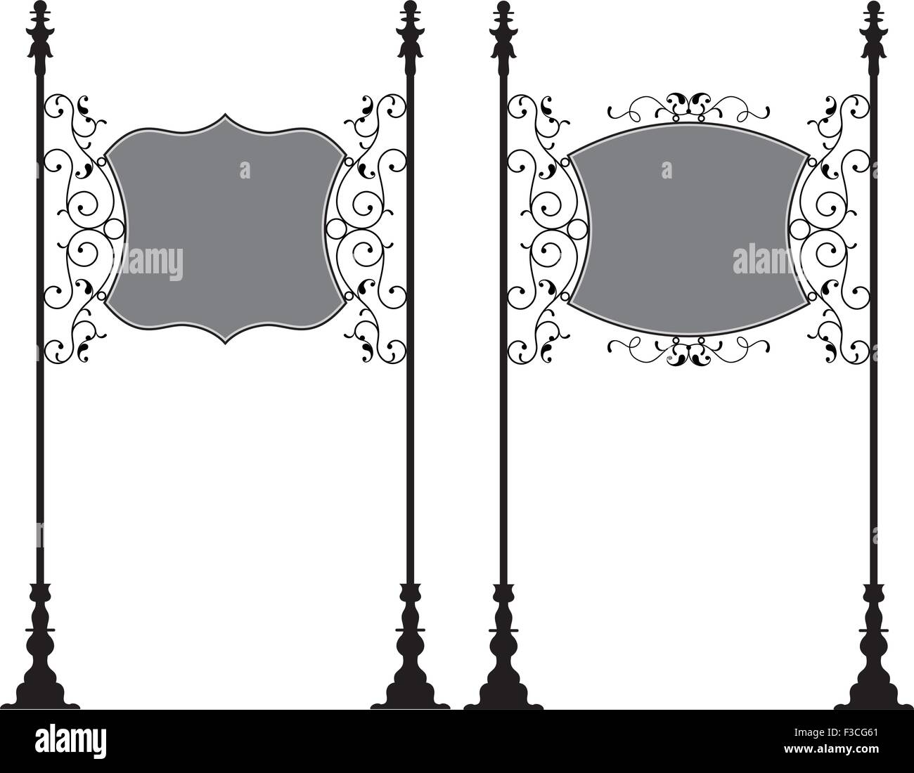 Cast iron signage Stock Vector Images - Alamy