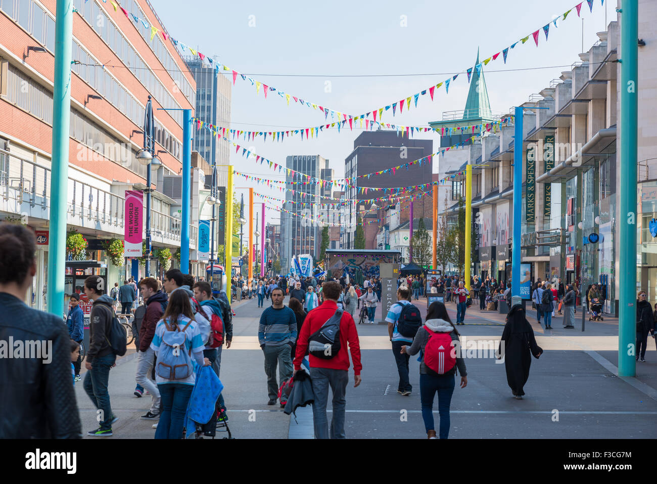 Leicester City High street , Leicestershire UK Stock Photo - Alamy