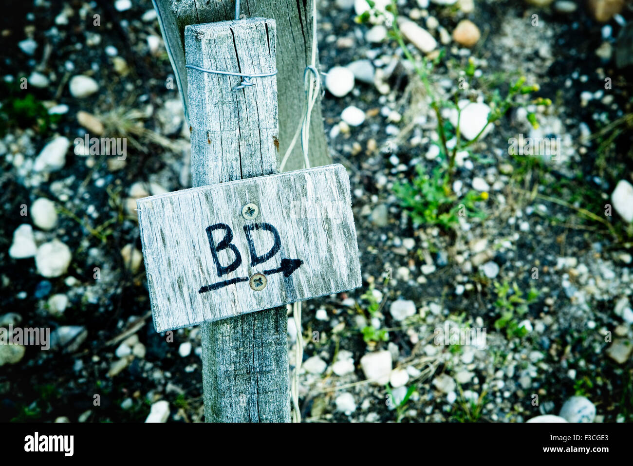 Hand-written wooden signs Stock Photo - Alamy