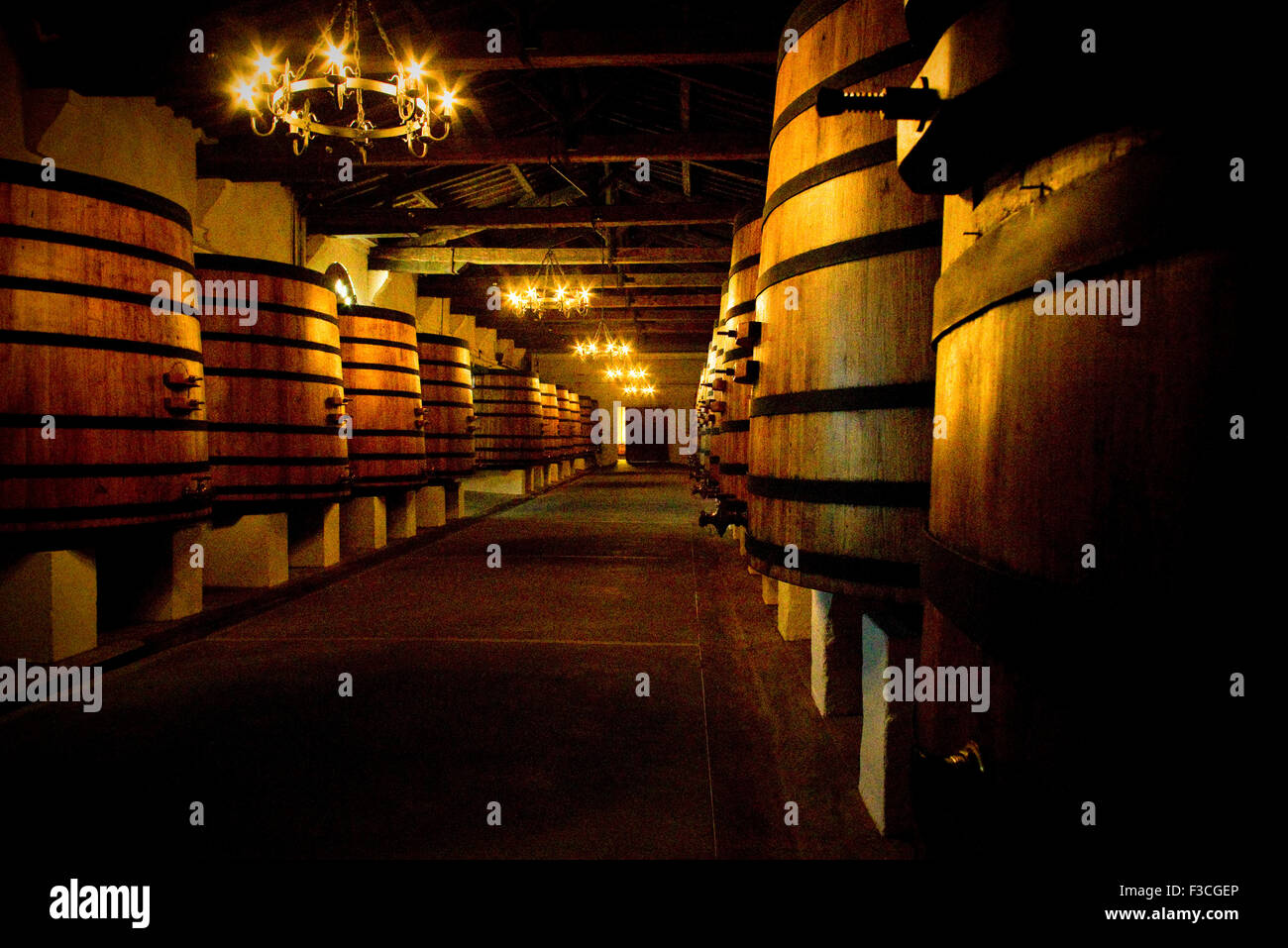 Large wooden vats in winery Stock Photo - Alamy