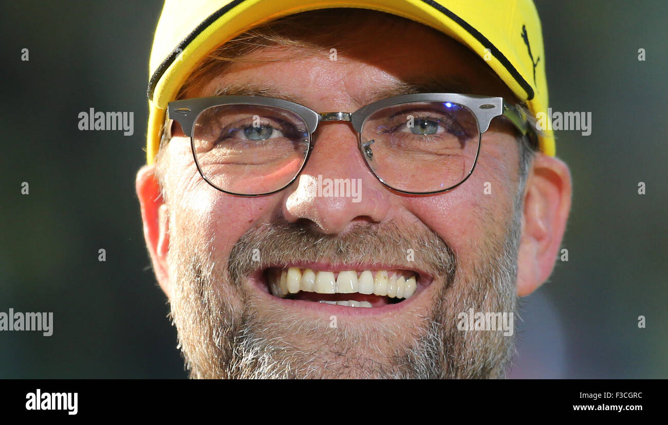 Dortmund's coach Juergen Klopp smiles prior to the DFB Cup final soccer ...