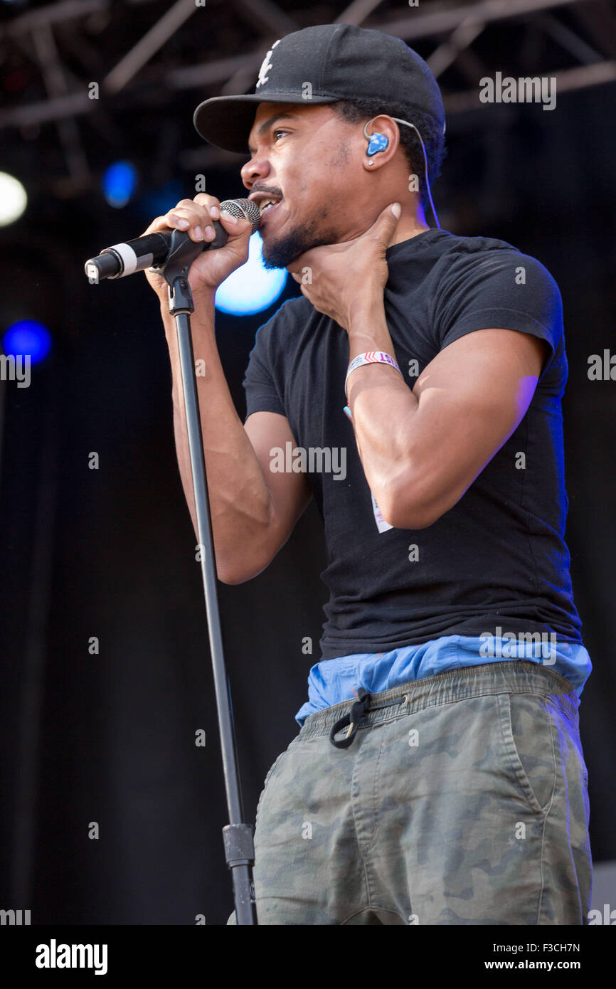 Austin, Texas, USA. 4th Oct, 2015. Rapper CHANCELOR BENNETT (aka CHANCE ...