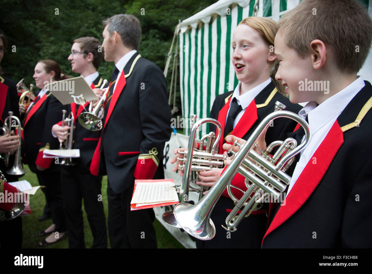 The Hardraw Scaur Brass Band Festival. Members from the Tingley band ...