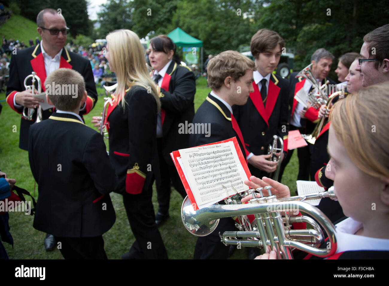 The Hardraw Scaur Brass Band Festival. Members from the Tingley band ...