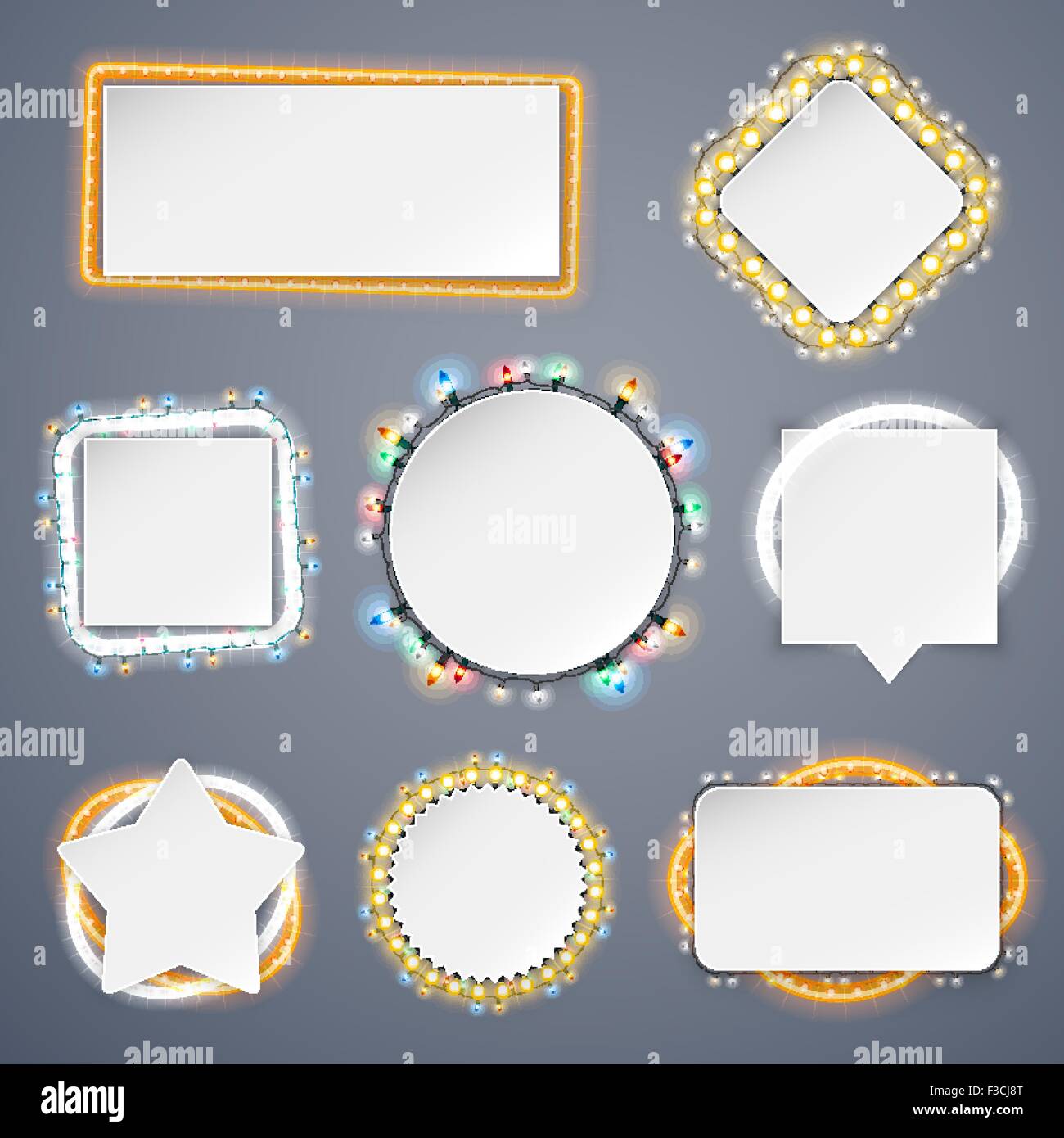 Illuminated by christmas lights Stock Vector Images - Alamy