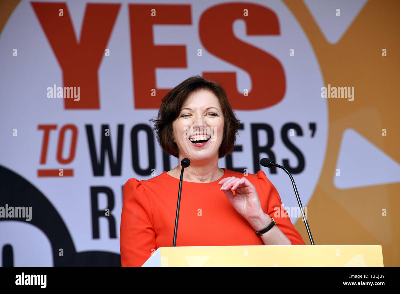 Francis O'Grady General Secretary of TUC speaking at the Austerity ...