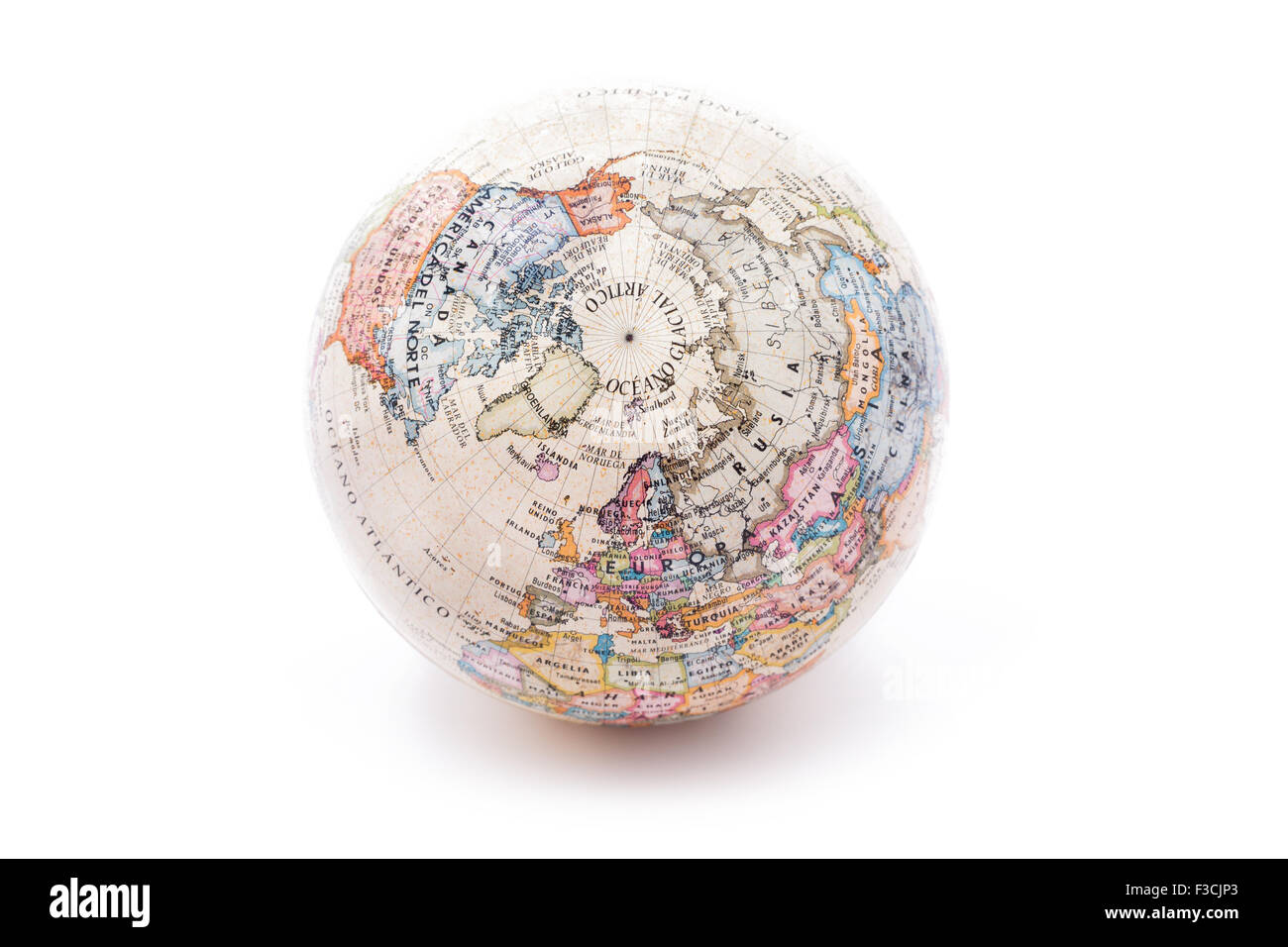 North pole map hi-res stock photography and images - Alamy
