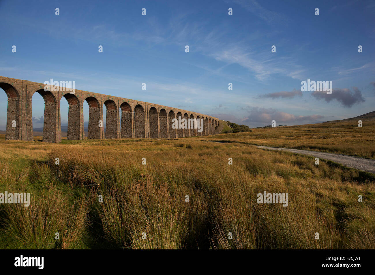 Ribblehead Viaduct or Batty Moss Viaduct carries the Settle-Carlisle ...