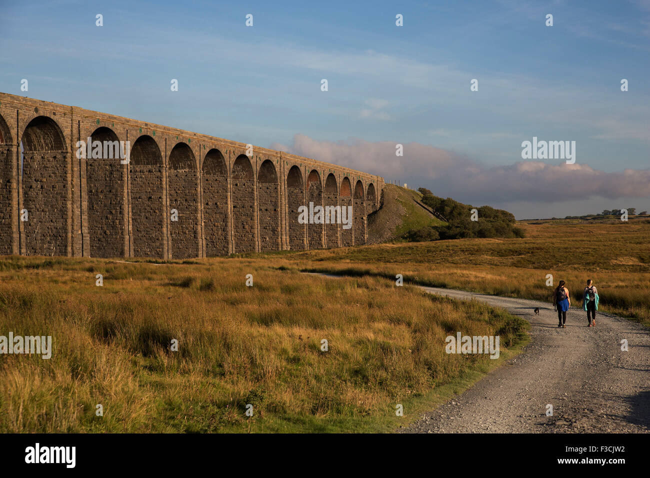 Ribblehead Viaduct or Batty Moss Viaduct carries the Settle-Carlisle ...