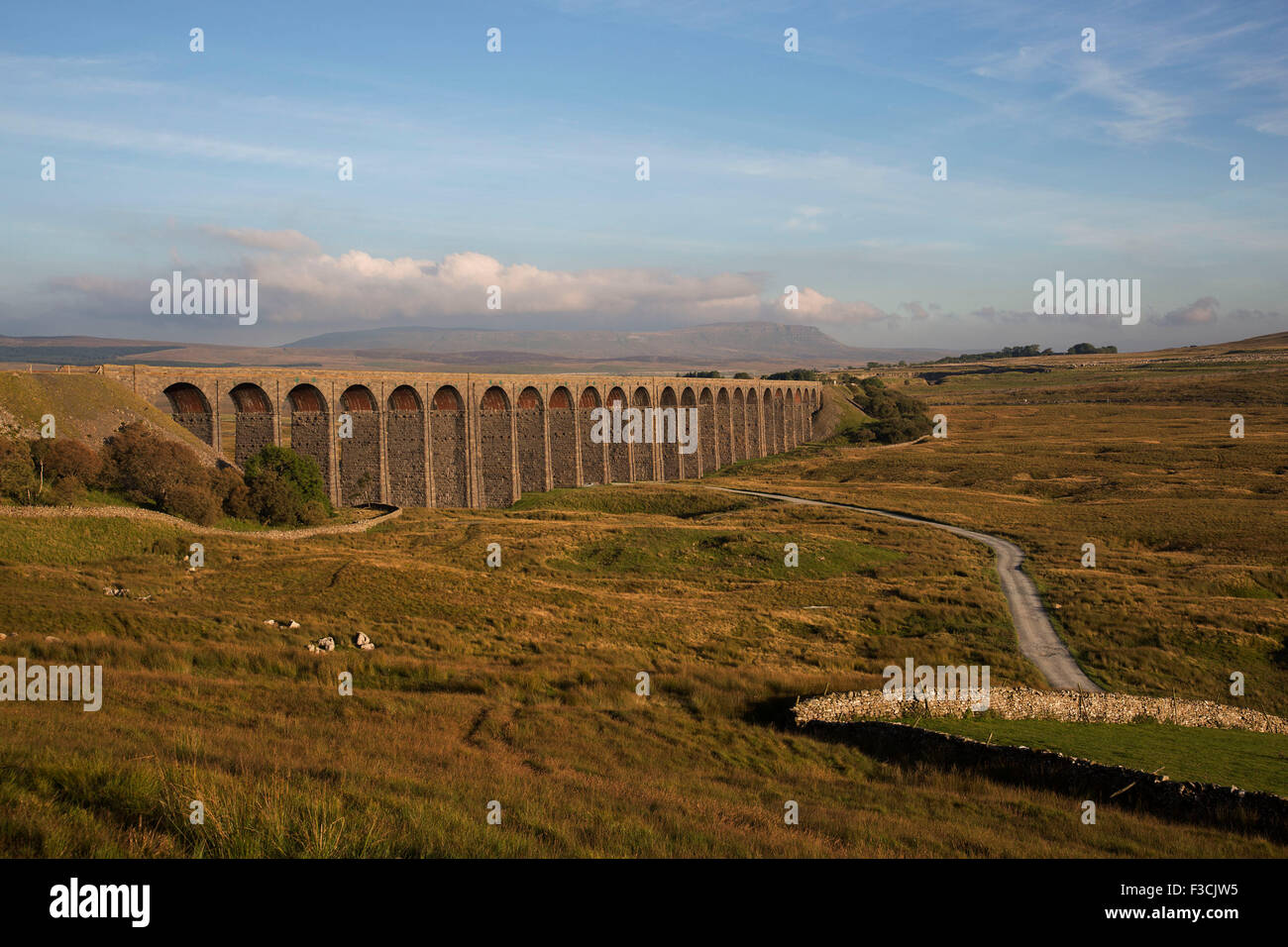Ribblehead Viaduct or Batty Moss Viaduct carries the Settle-Carlisle ...