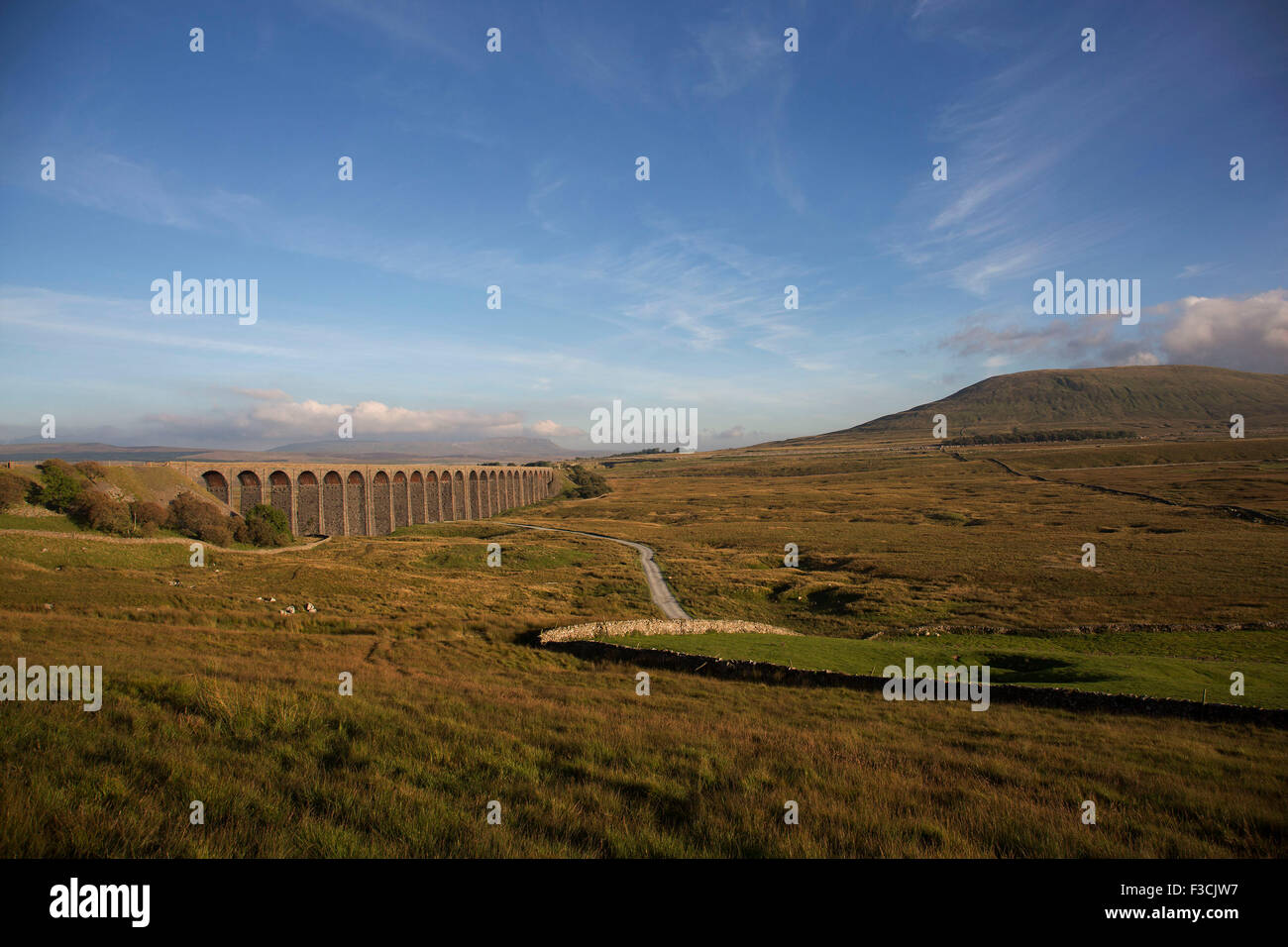 Ribblehead Viaduct or Batty Moss Viaduct carries the Settle-Carlisle ...