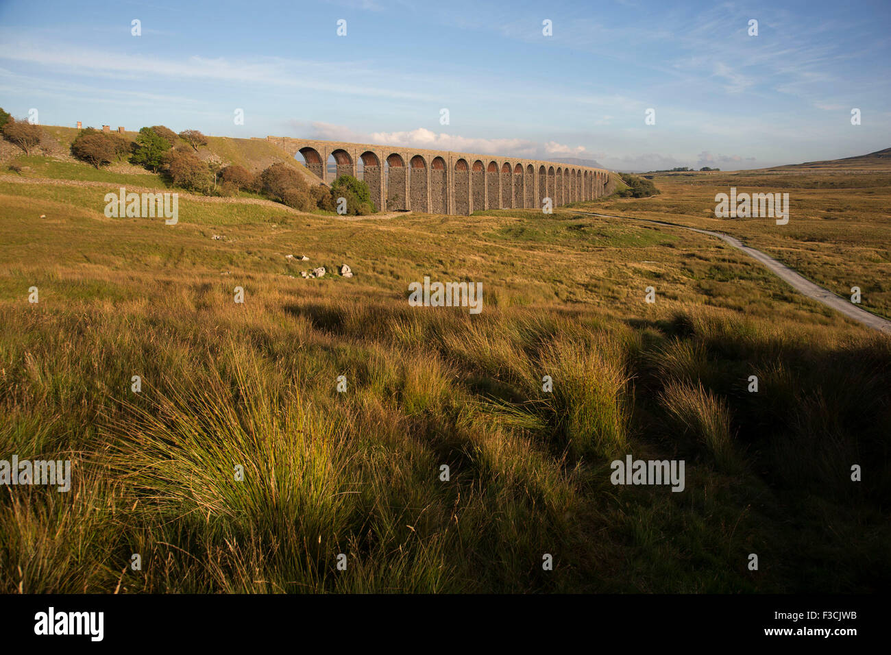 Ribblehead Viaduct or Batty Moss Viaduct carries the Settle-Carlisle ...