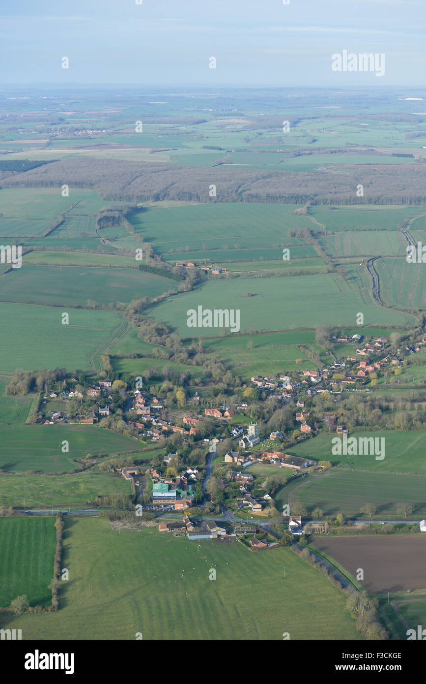 Aerial photograph of Aslackby, Lincolnshire Stock Photo - Alamy