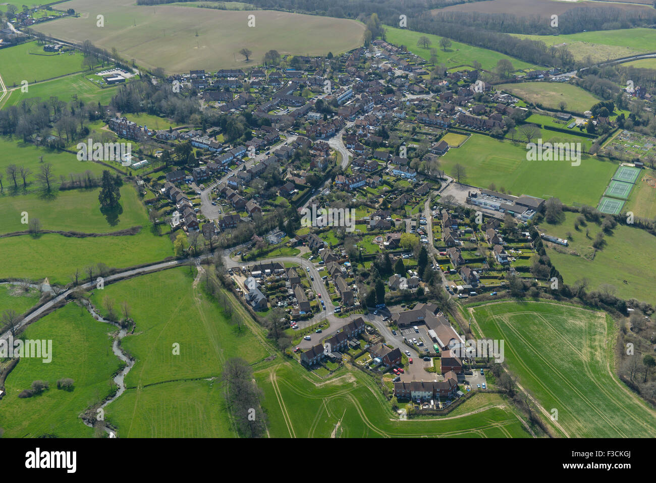 Aerial photograph of Barcombe Cross, East Sussex Stock Photo - Alamy