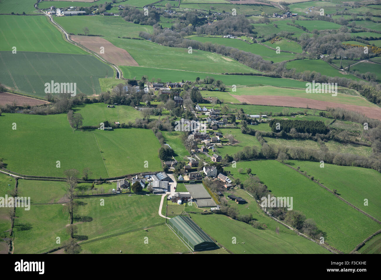 Aerial photography of Bishop's Offley in Staffordshire Stock Photo - Alamy