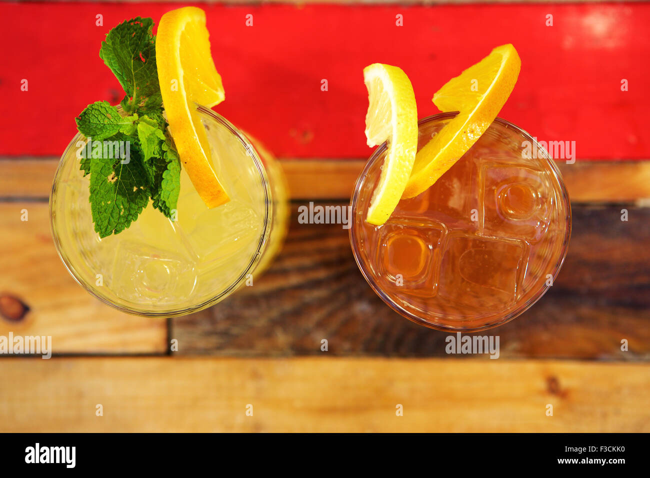Lemonade top view hi-res stock photography and images - Alamy