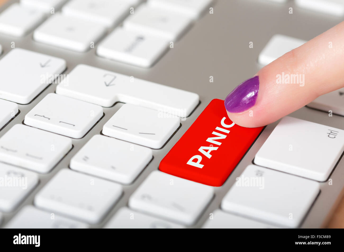 Click panic button Stock Photo - Alamy