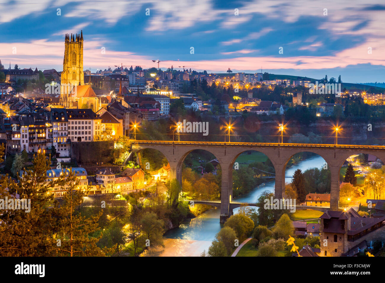 St. Nicholas Cathedral, Fribourg, Canton Fribourg, Switzerland, Europe ...