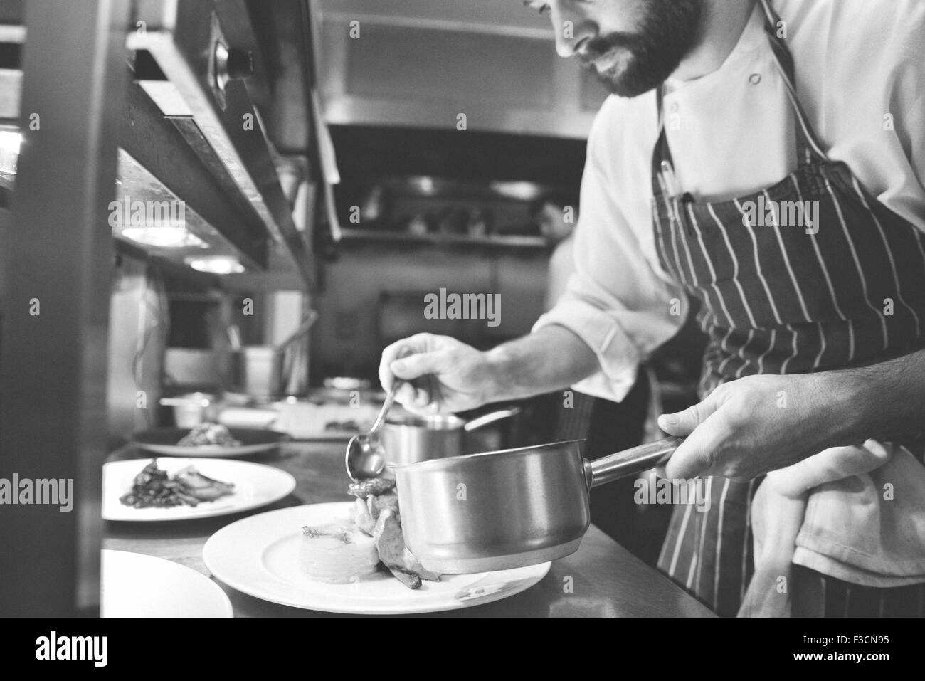 Preparing presentation Black and White Stock Photos & Images - Alamy