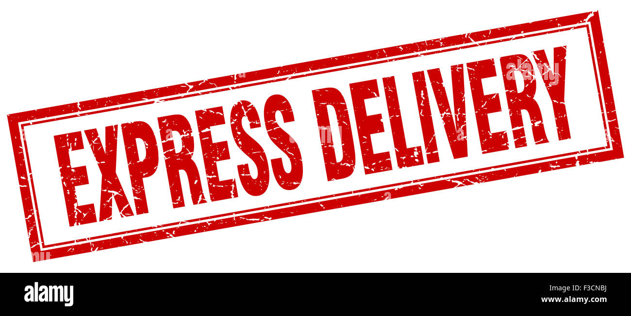 Square grunge red express hi-res stock photography and images - Alamy